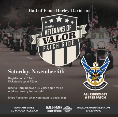 8th Annual Veterans of Valor - Dealer Patch Ride | Hall of Fame Chapter ...